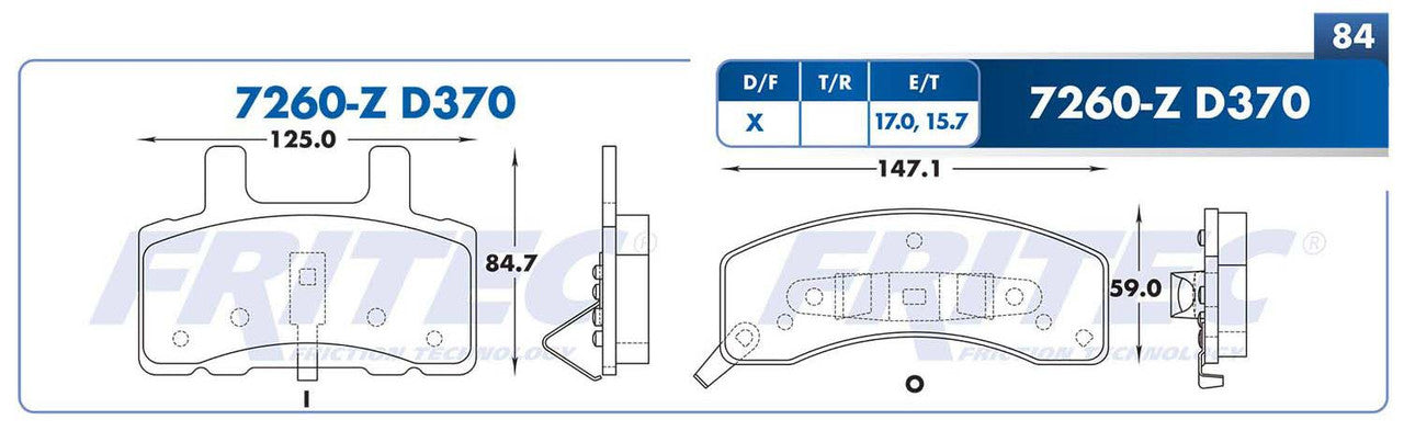 SHD7260-Z BALATAS (7260-D370) R.D. TRUCK C2500 1988-1991 CHEVROLET TRU ...